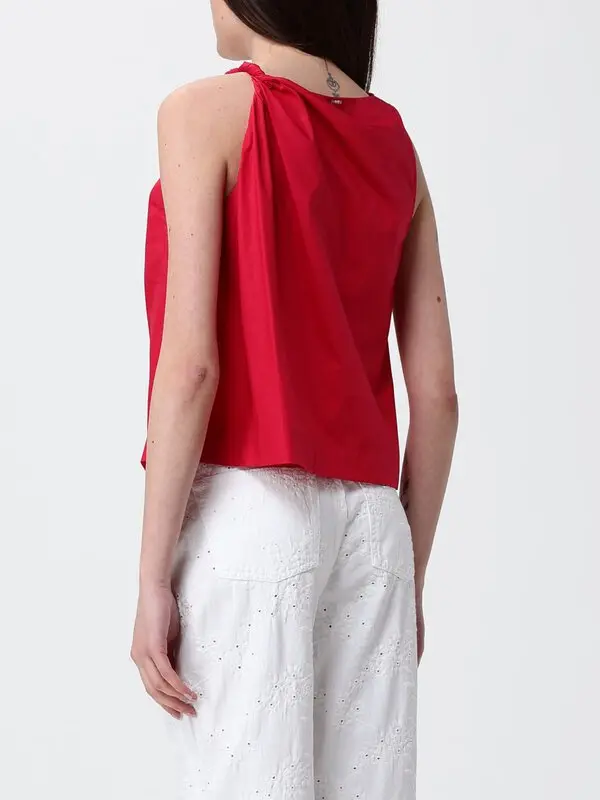 TWINSET Sleeveless Cotton Top - Red