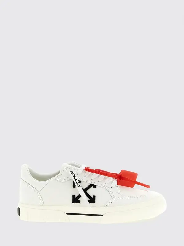 Off-White Vulcanized Canvas Low Top Sneakers - White