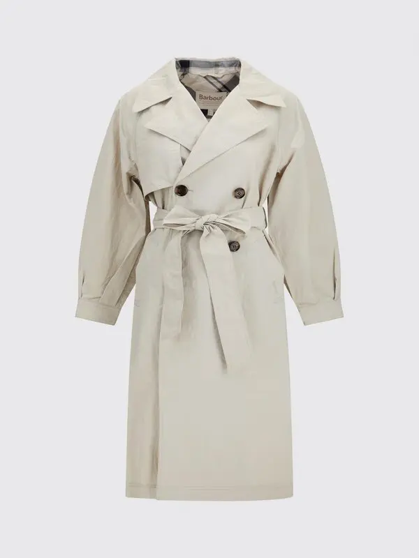 Barbour Layla Double-breasted Nylon Trench Coat - Navy