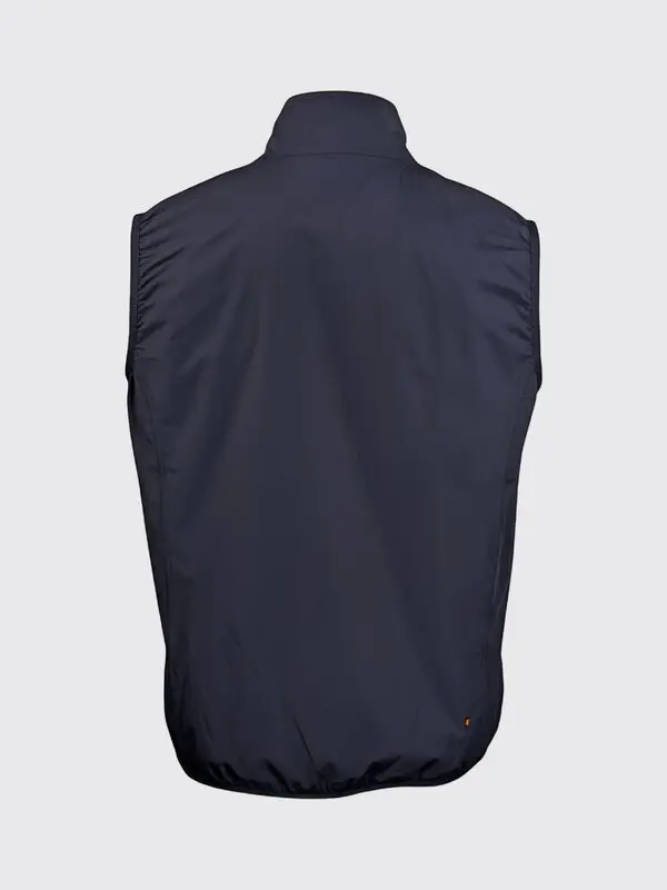 SAVE THE DUCK Nylon Vest With High Collar And Zip Closure - Blue