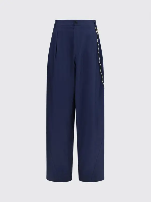 DARKPARK Wide-leg Cotton Trousers - Navy