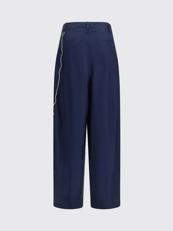 DARKPARK Wide-leg Cotton Trousers - Navy