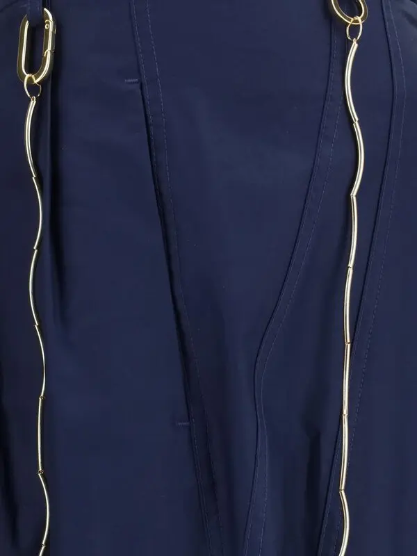 DARKPARK Wide-leg Cotton Trousers - Navy