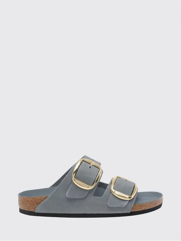 BIRKENSTOCK Arizona Big Buckle Oiled Leather Sandals - Grey