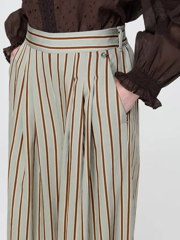 Liu Jo Striped Wide Leg Trousers - Brown