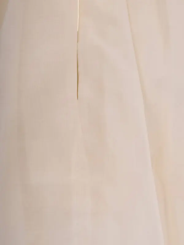 Liu Jo Muslin Blouse With Crewneck And Long Sleeves - Milk