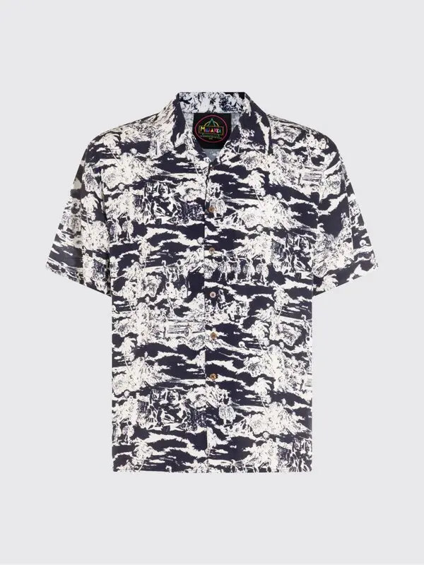 MAUNA KEA Printed Viscose Casual Shirt - Blue
