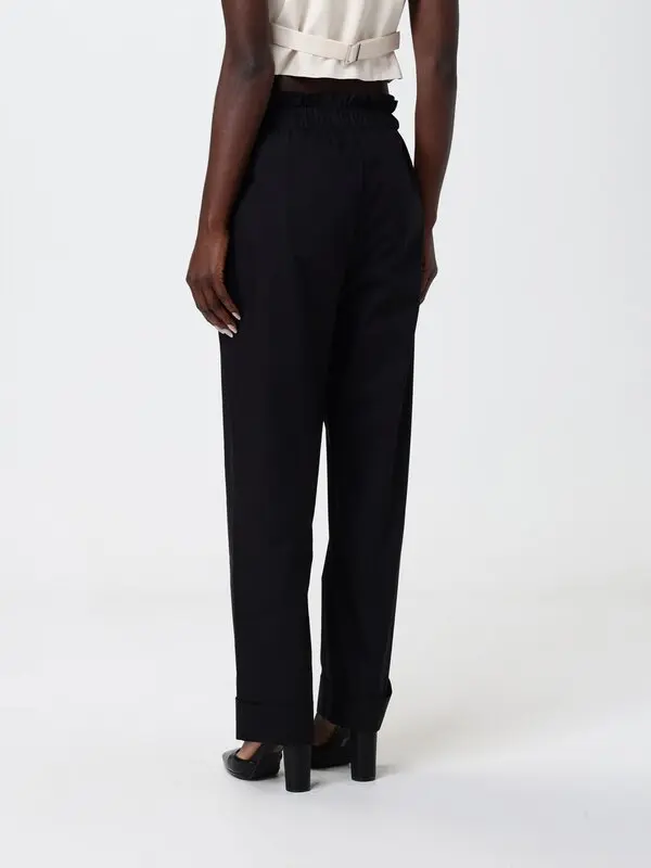 Liu Jo Cotton Belted Pants - Black
