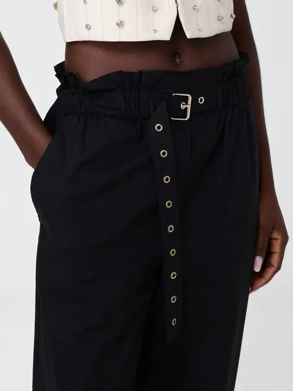 Liu Jo Cotton Belted Pants - Black