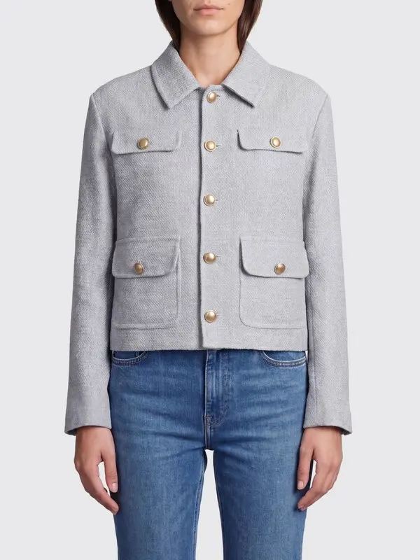 CIRCOLO 1901 Linen And Cotton Jacket - Grey