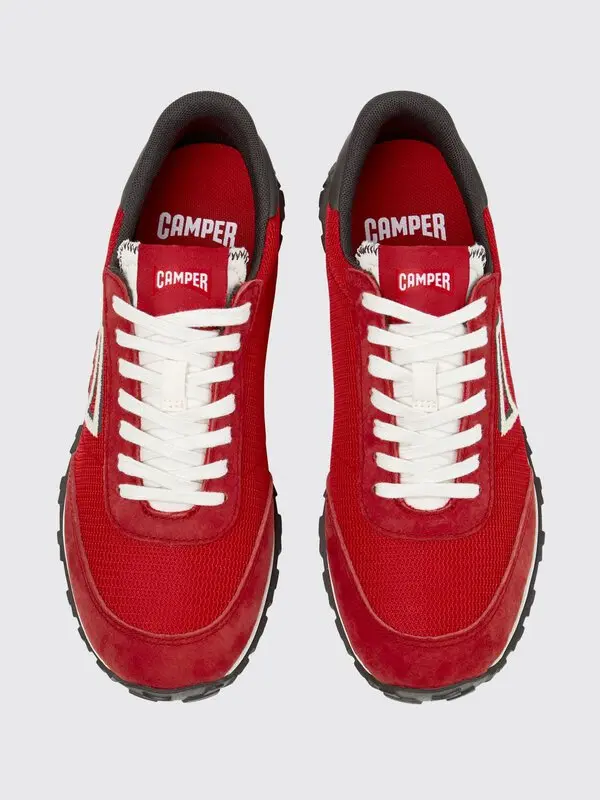 Camper Drift Walk Sneakers In Recycled Polyester And Leather - Red