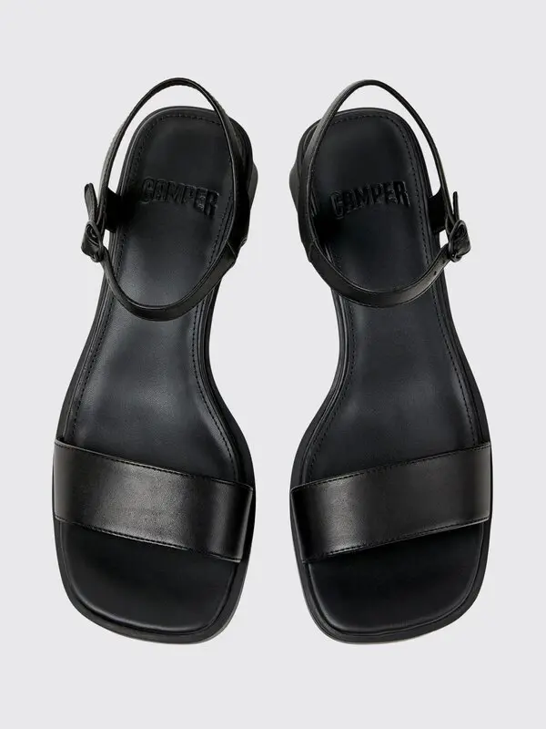 Camper Kora Leather Sandals - Black