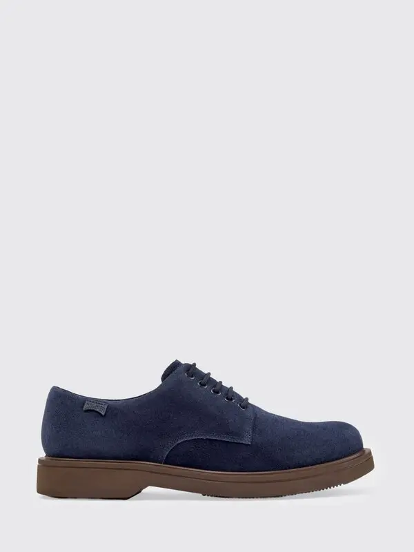 Camper Norman Suede Derby Lace Up Shoes - Blue