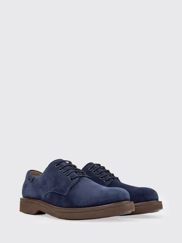 Camper Norman Suede Derby Lace Up Shoes - Blue