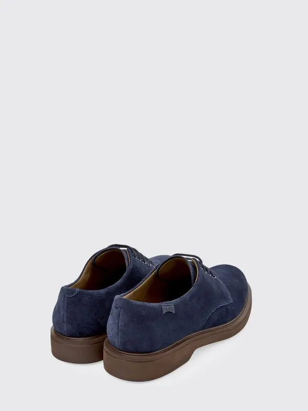 Camper Norman Suede Derby Lace Up Shoes - Blue