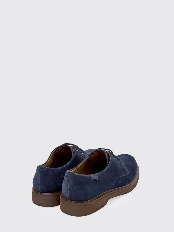 Camper Norman Suede Derby Lace Up Shoes - Blue
