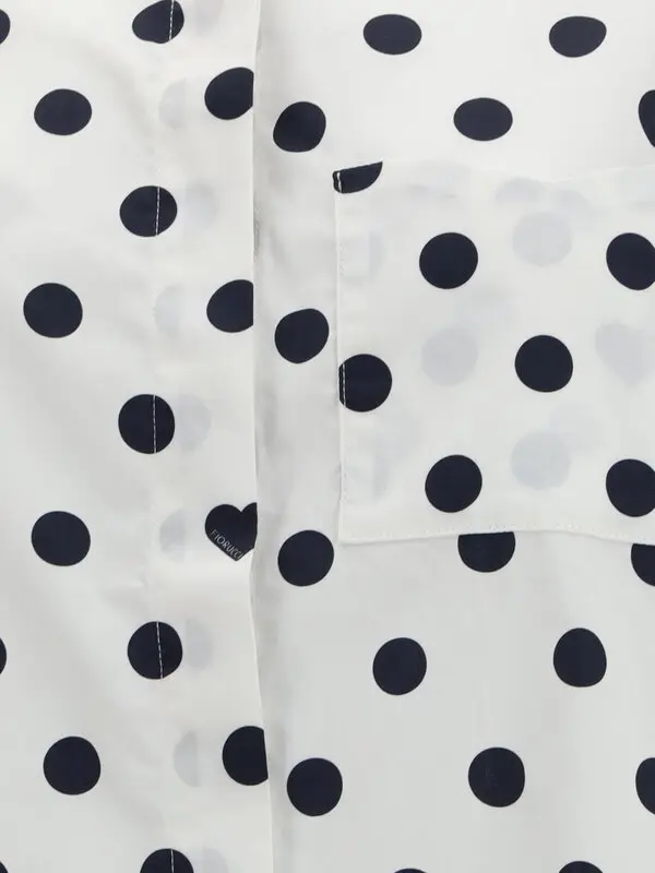 Fiorucci Polka Dot Cotton Shirt Dress