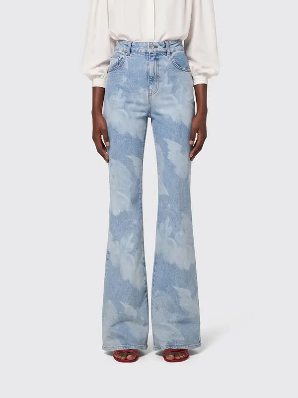 Fiorucci Printed Denim Flared Jeans