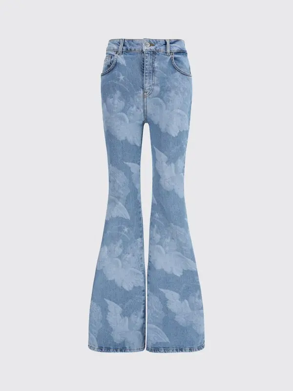 Fiorucci Printed Denim Flared Jeans