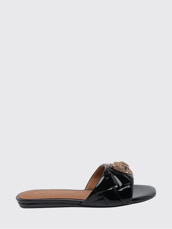 Kurt Geiger Kensington Quilted Patent Leather Mules - Black