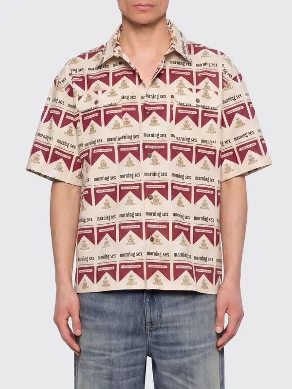 CARNE BOLLENTE Printed Stretch Cotton Casual Shirt - Multicolor