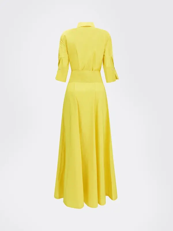 SARA ROKA Crêpe Shirt Dress
