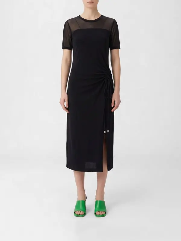 Patrizia Pepe Stretch Jersey Midi Dress - Black
