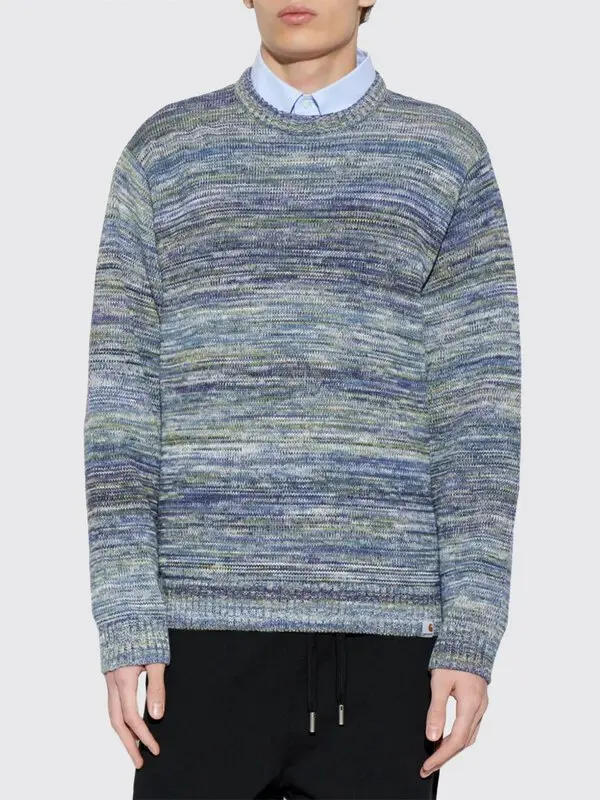 Carhartt Work In Progress Cotton Pullover With Abstract Pattern - Grey