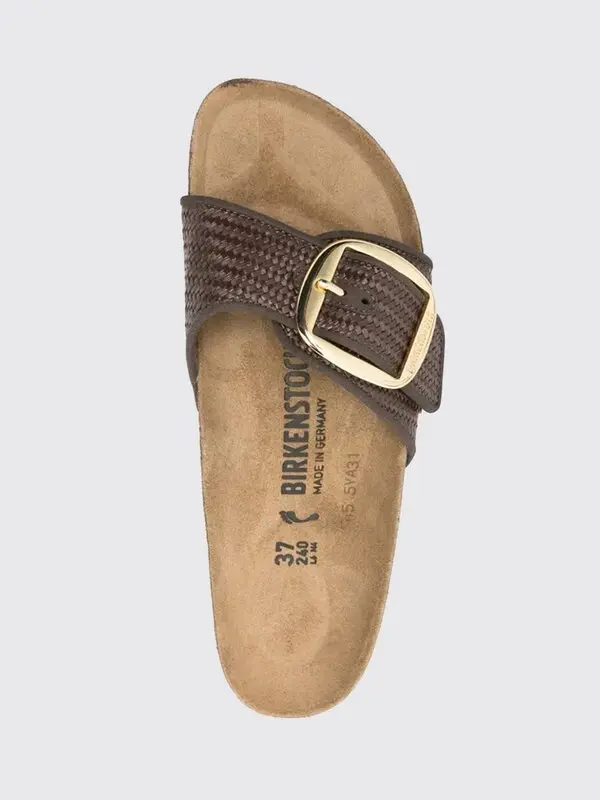 BIRKENSTOCK Madrid Big Buckle Raffia Heeled Sandals