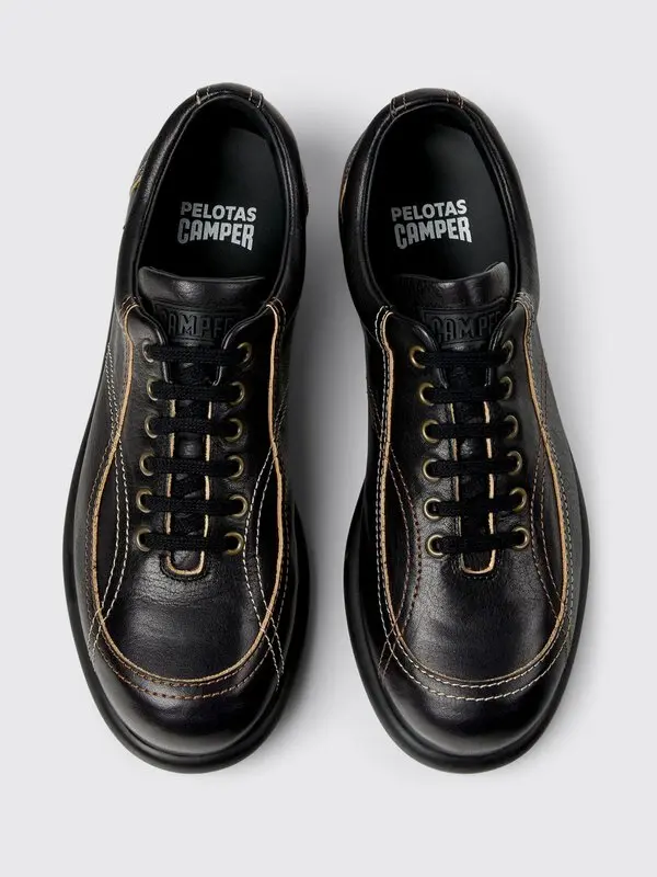 Camper Calfskin Leather Lace Up Sneakers