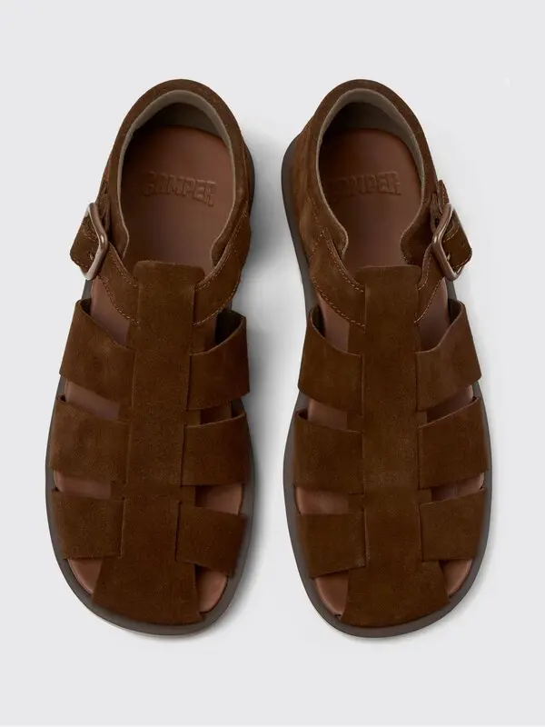Camper Don Suede Sandals - Brown