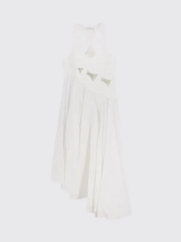 Zimmermann Asymmetrical Cotton Midi Dress - Ivory