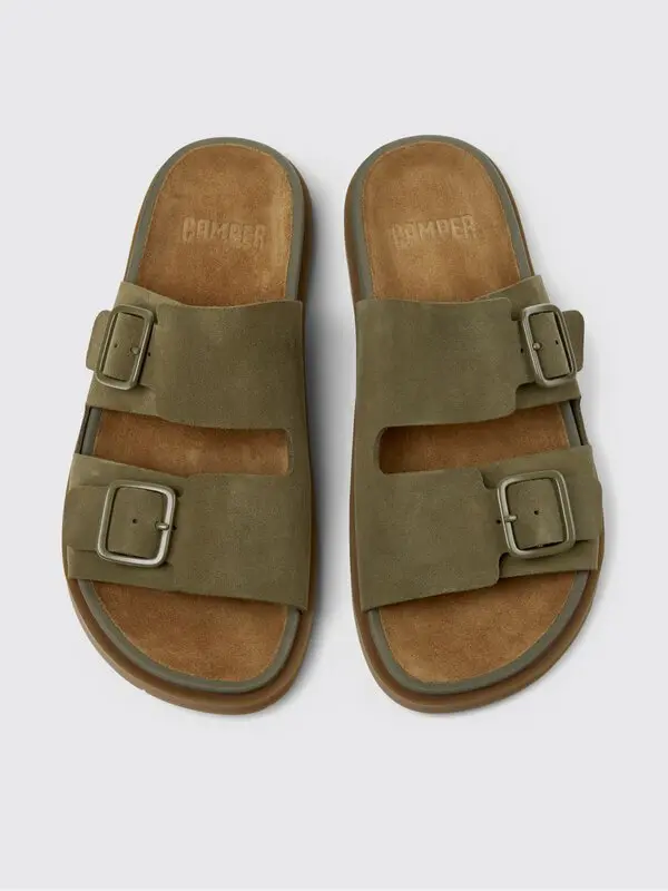 Camper Lluc Suede Sandals With Double Strap Closure