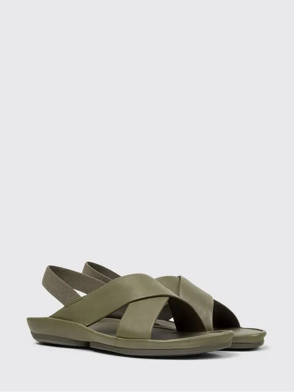 Camper Heeled Sandal - Green