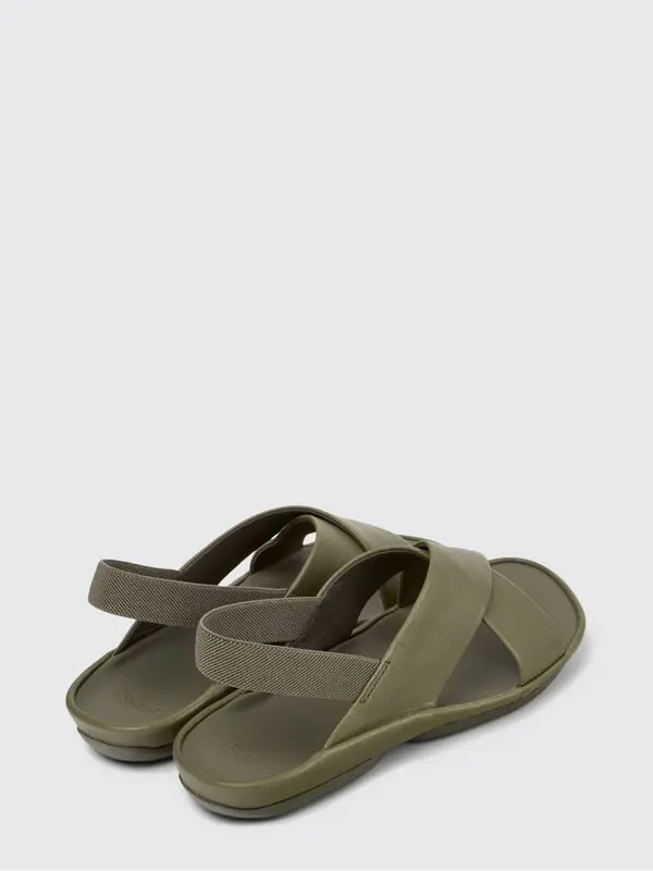 Camper Right Isla Leather Slingback Sandals - Green
