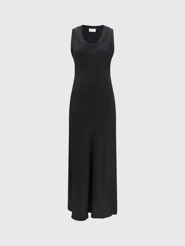AMI Paris Long Satin Sheath Dress