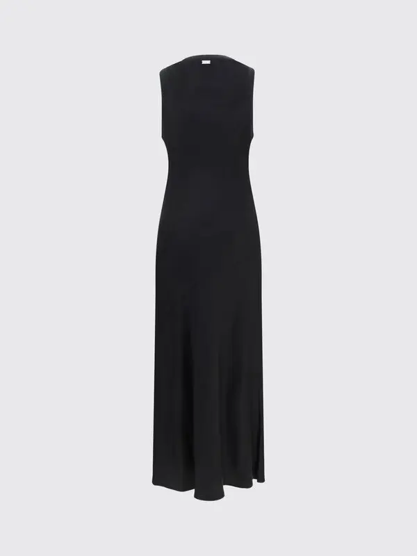 AMI Paris Long Satin Sheath Dress