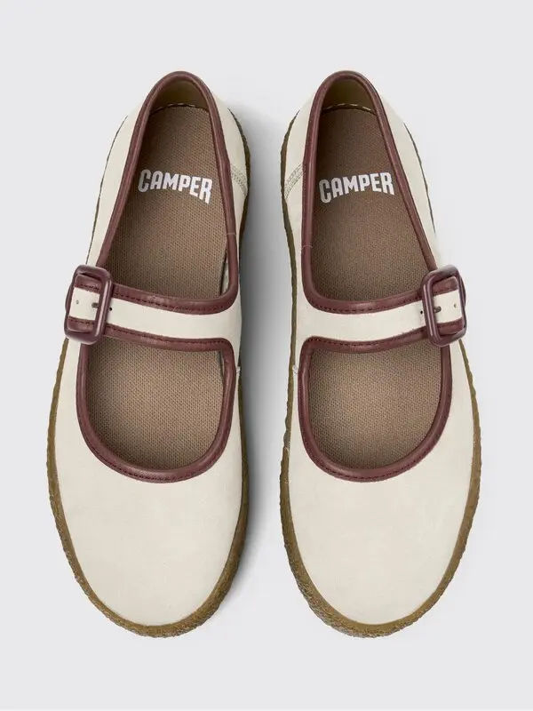 Camper Peu Terreno Suede Mary Jane Ballerina