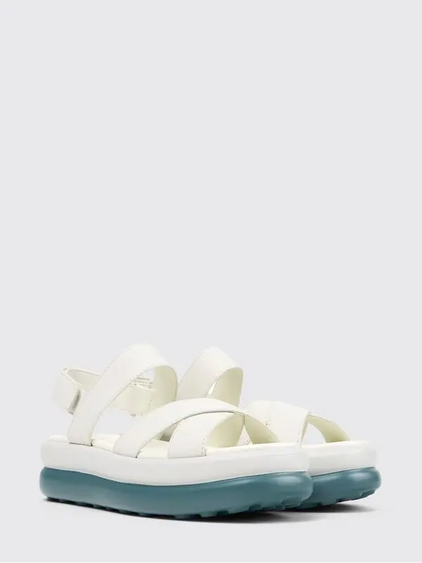 Camper Pelotas Flota Up Leather Platform Slingback Sandals