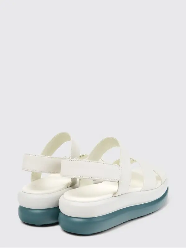 Camper Pelotas Flota Up Leather Platform Slingback Sandals
