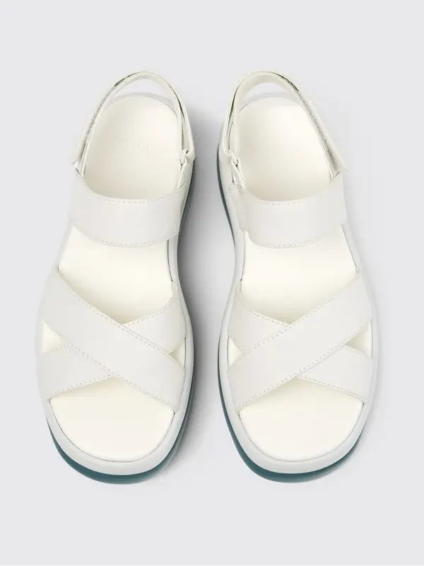 Camper Pelotas Flota Up Leather Platform Slingback Sandals