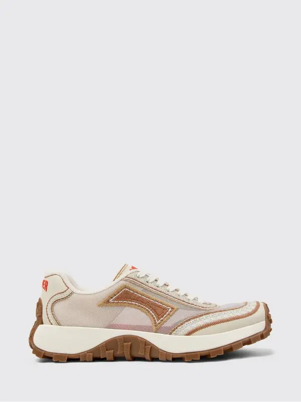 Camper Twins Recycled Polyester Sneakers With Contrast Stitching - Beige