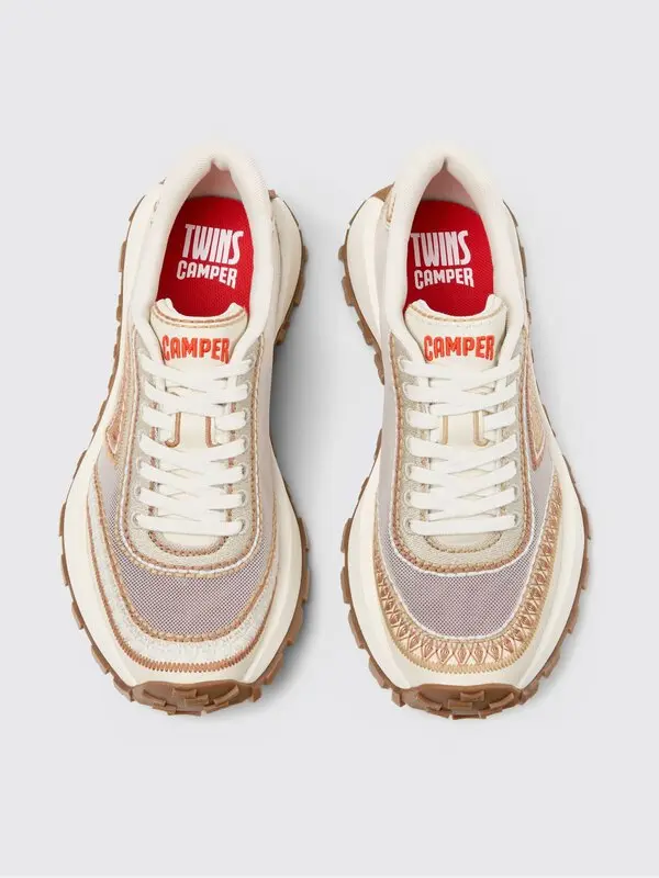 Camper Twins Recycled Polyester Sneakers With Contrast Stitching