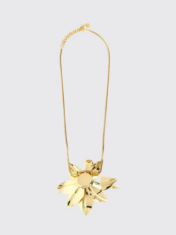 Rabanne Tone Brass Choker Necklace With Flowershaped Pendant - Gold