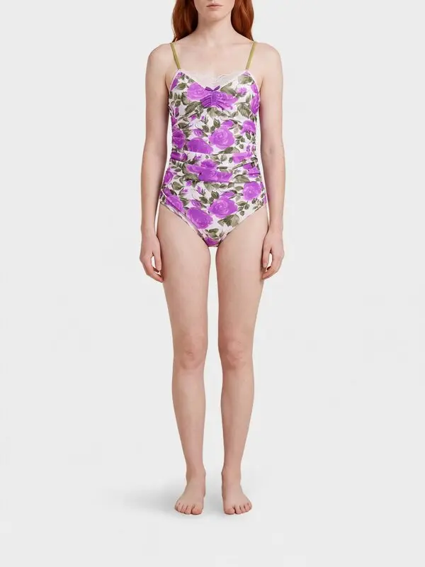 Chloé Floral Print Jersey Bodysuit - White
