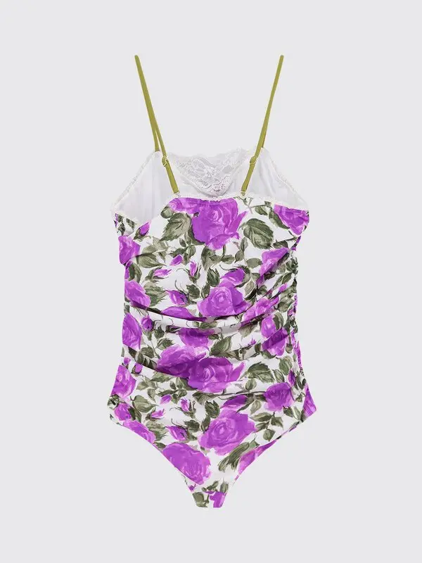 Chloé Floral Print Jersey Bodysuit - White
