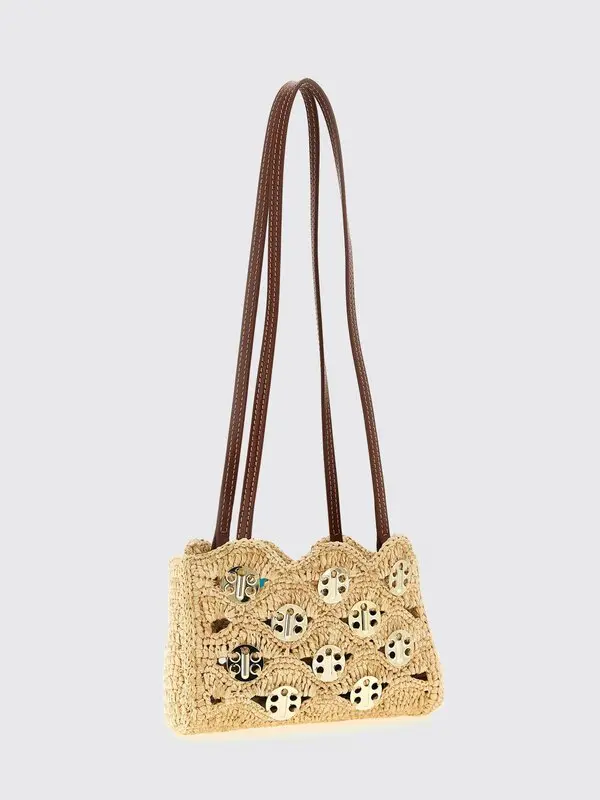 Rabanne 1969 Raffia And Brass Bag