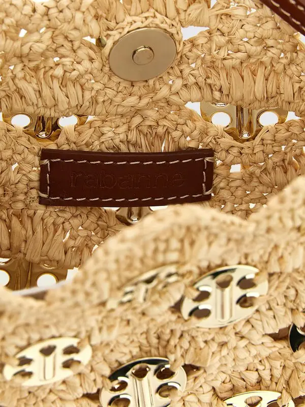 Rabanne 1969 Raffia And Brass Bag