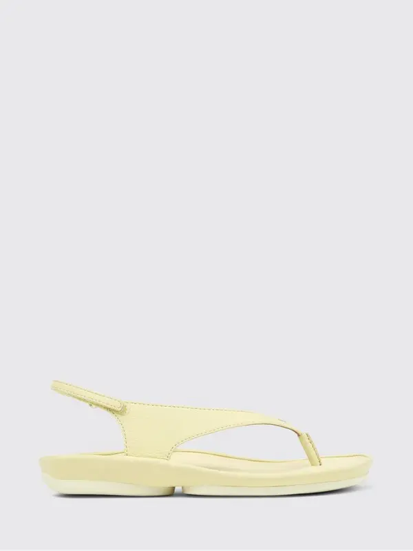 Camper Right Isla Leather Flip-flop Sandals - Yellow