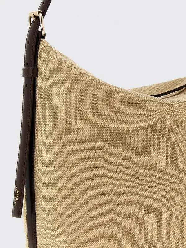A.p.c. Vera Linen Shoulder Bag - Beige